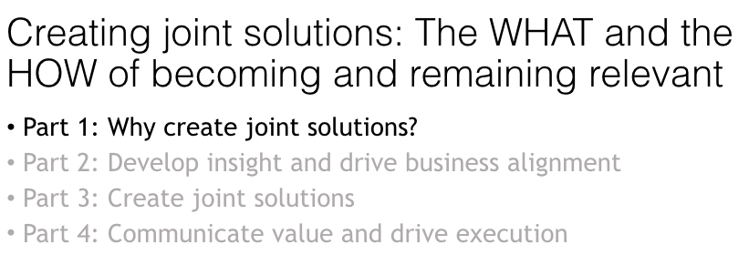 Creating joint solutions: The WHAT and the HOW of becoming and ...